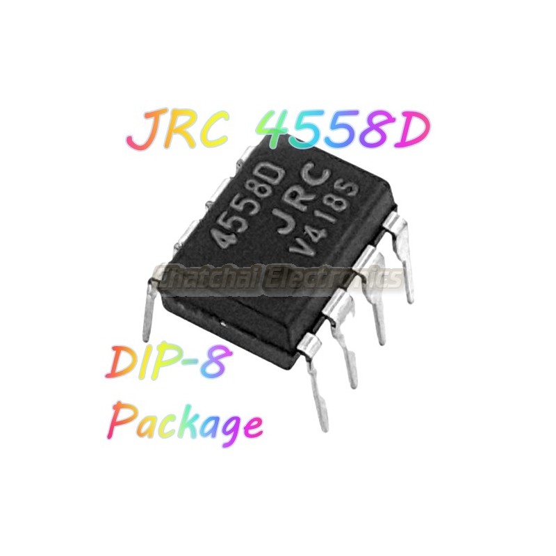 JRC4558D ไอซีออแอมป์ Dual General-Purpose Operational Amplifier ICs